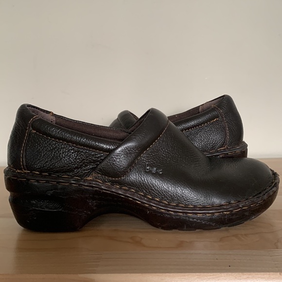 boc | Shoes | Born Concepts Boc Dark Brown Pebbled Leather Peggy Clog ...